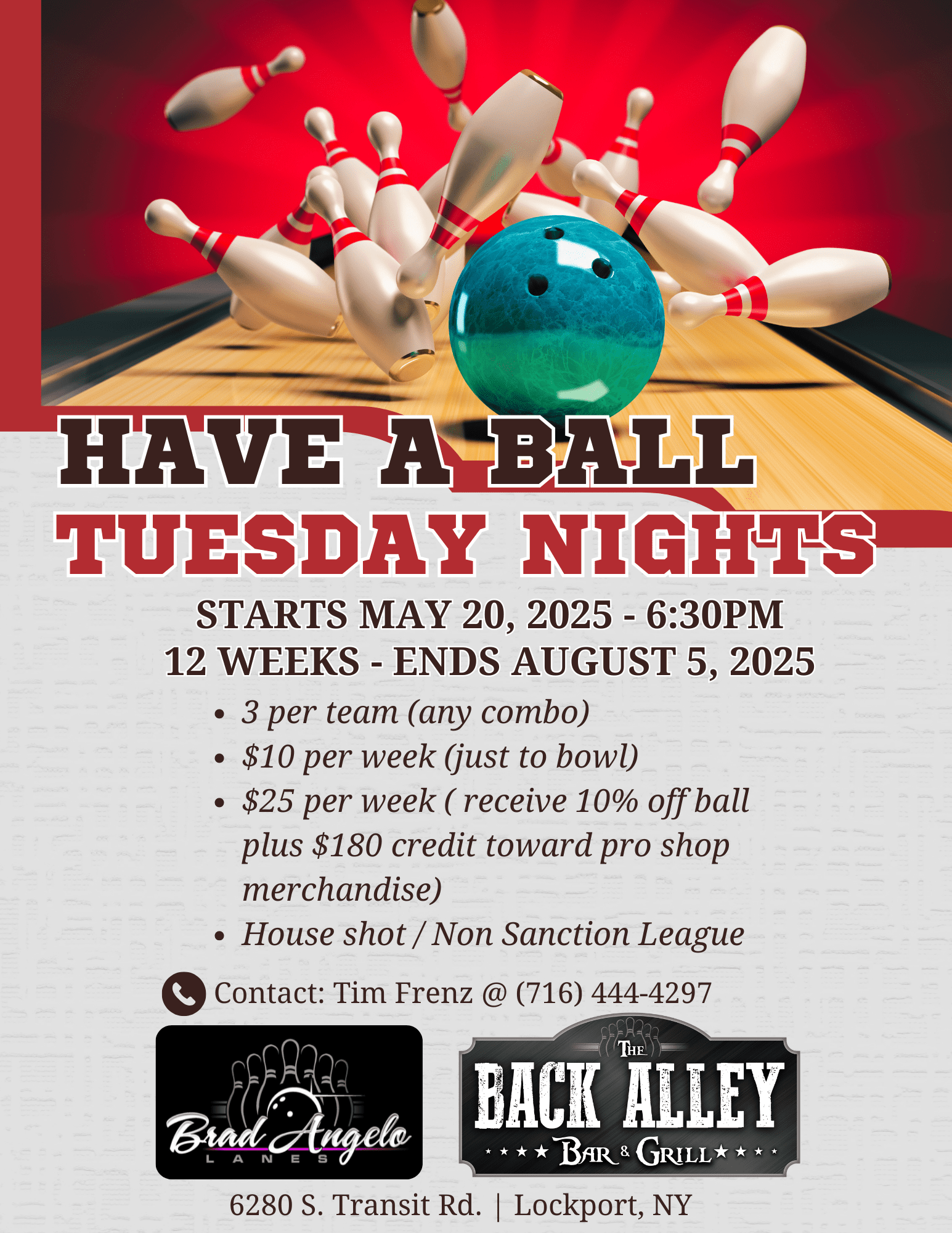 Bowling Leagues | Fun | Things To Do | Brad Angelo Lanes | Lockport NY